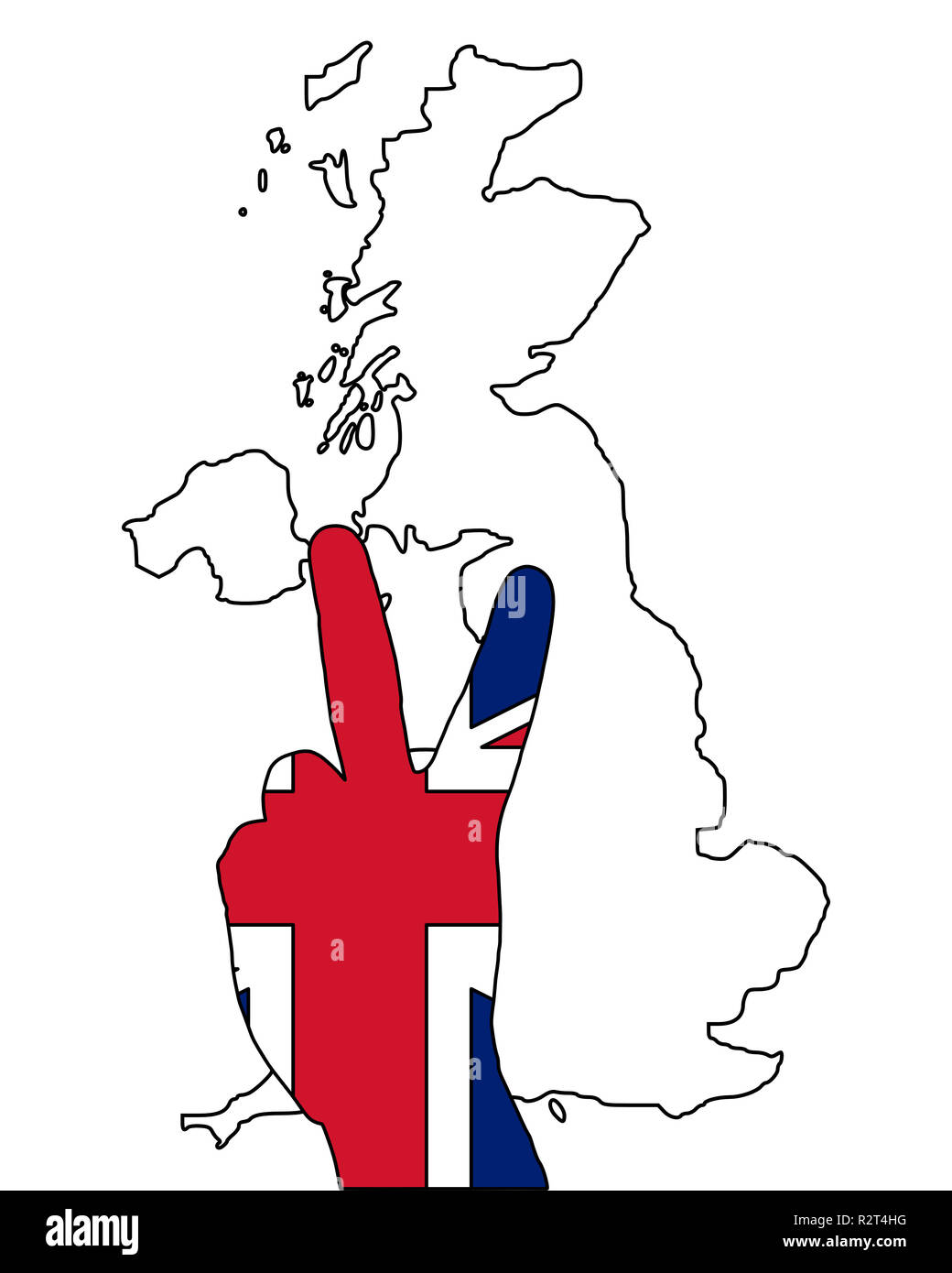 british hand signal Stock Photo - Alamy