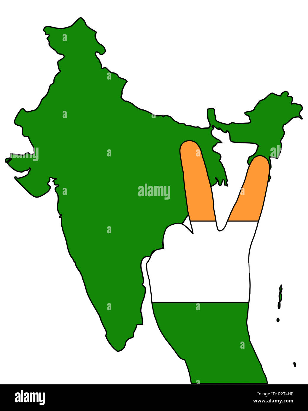 india hand sign Stock Photo - Alamy