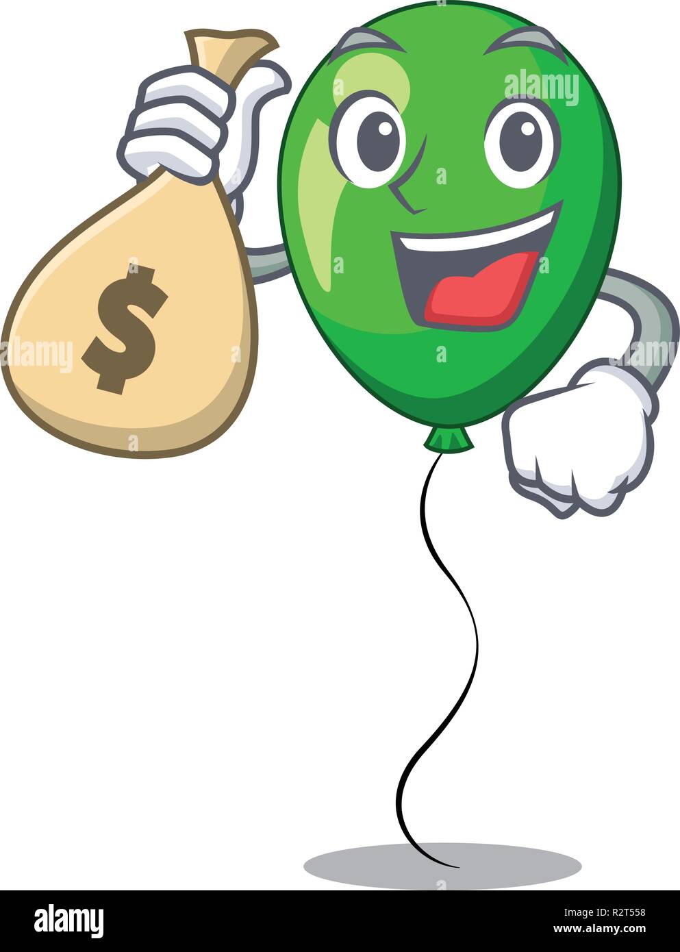 Gift bag green ribbon Stock Vector Images - Alamy