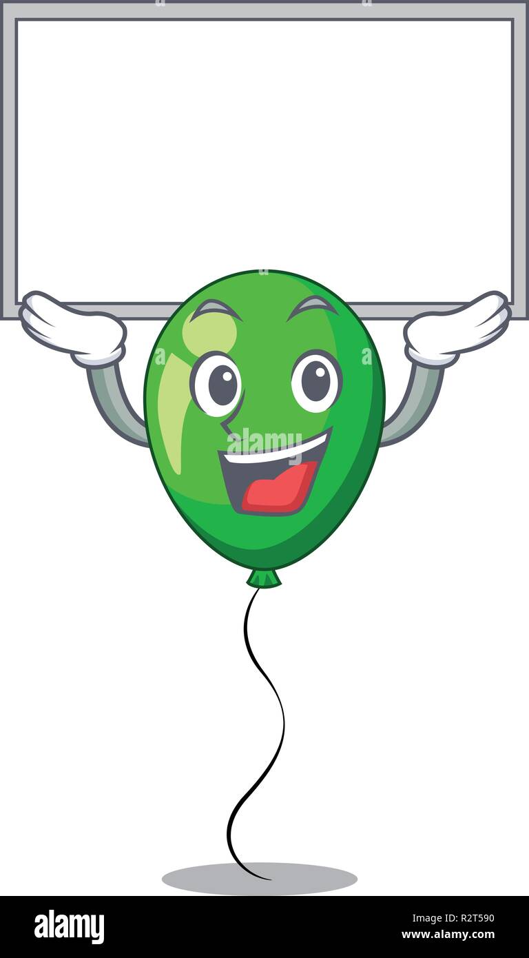 Up board green balloon cartoon Birthday very funny Stock Vector Image ...