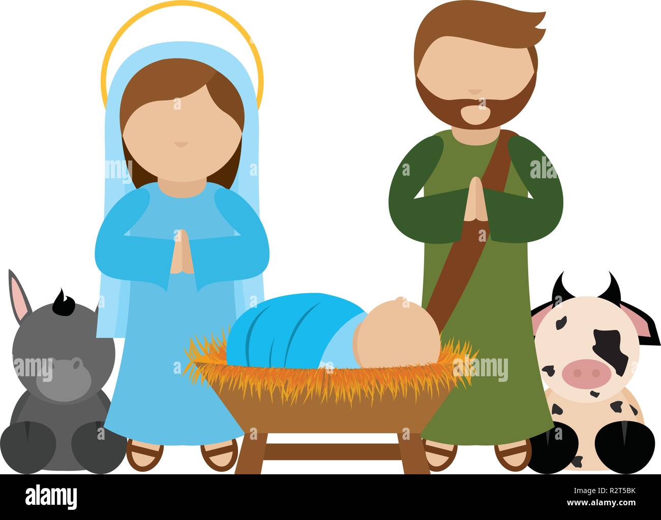 Cute Cartoon Manger Stock Vector Image & Art - Alamy