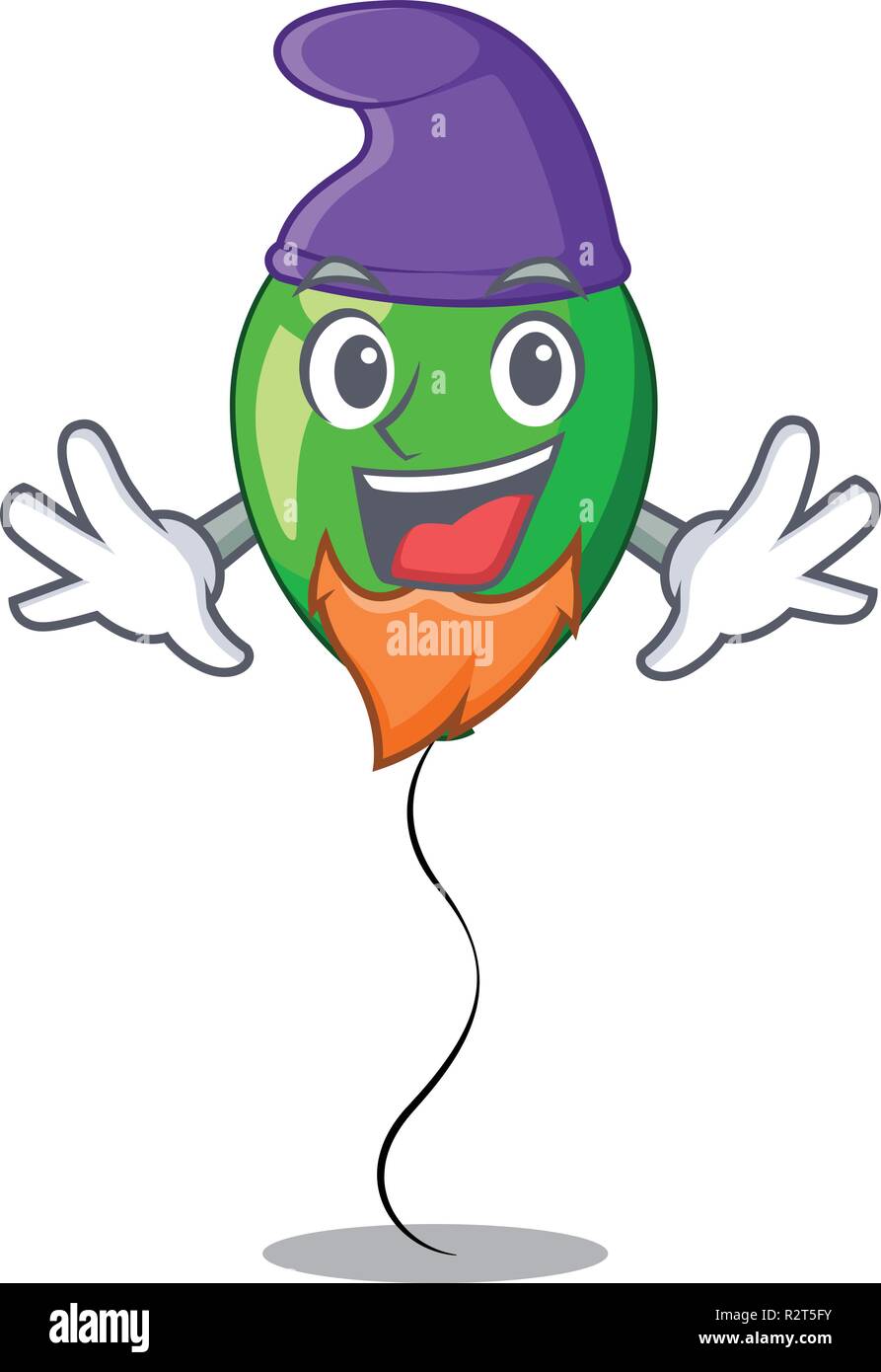 Elf green balloon cartoon Birthday very funny Stock Vector Image & Art ...