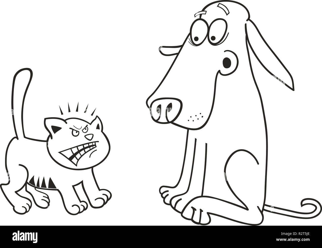 Cartoon illustration funny surprised dog hi-res stock photography and ...