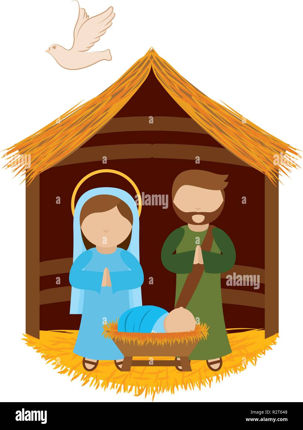 Cute Cartoon Manger Stock Vector Image & Art - Alamy