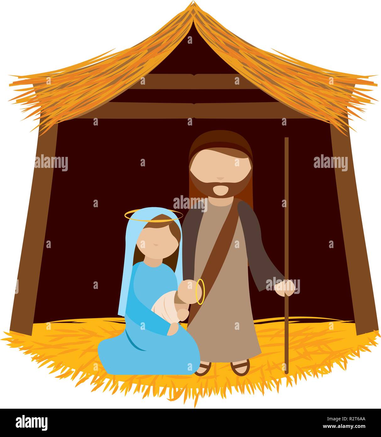 Cute Cartoon Manger Stock Vector Image & Art - Alamy