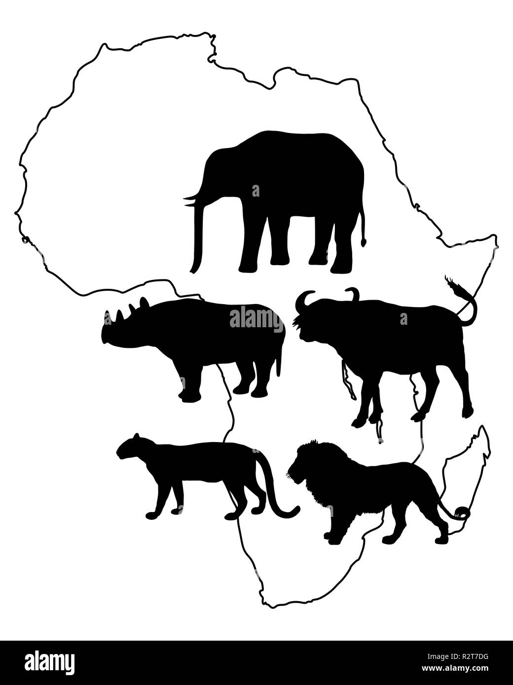 Big game africa Black and White Stock Photos & Images - Alamy