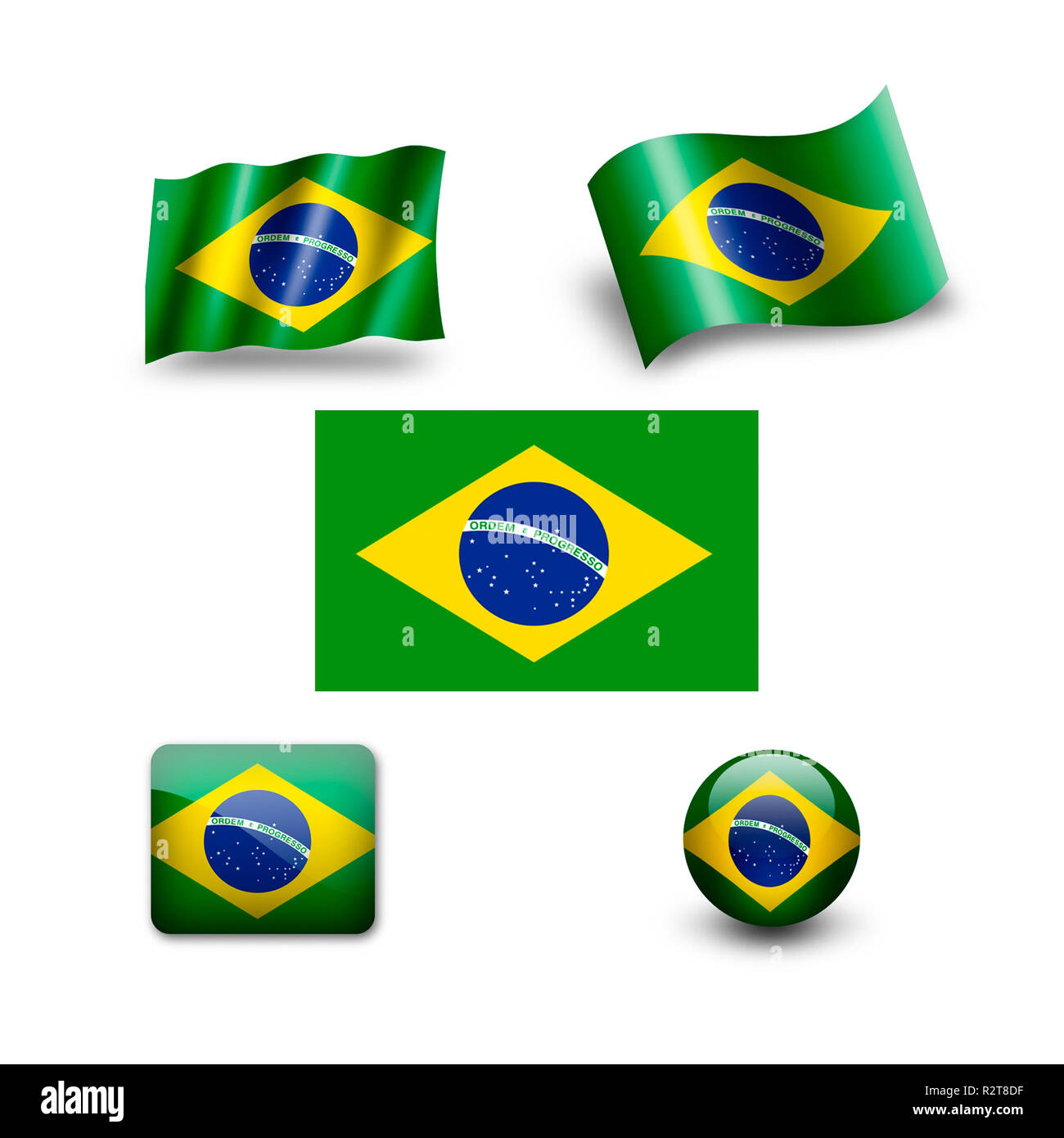 Torn brazilian national flag Cut Out Stock Images & Pictures - Alamy