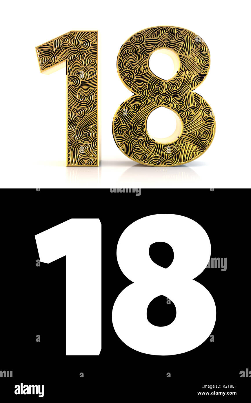 18 years birthday and 18 years wedding anniversary typography design hi ...