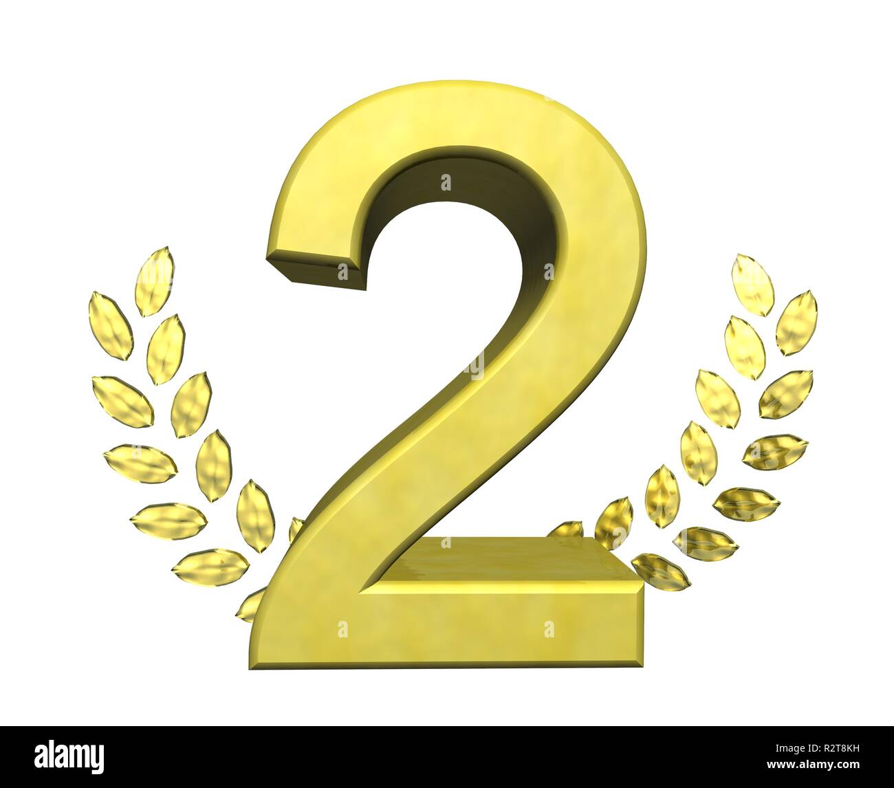 number with laurel wreath Stock Photo - Alamy