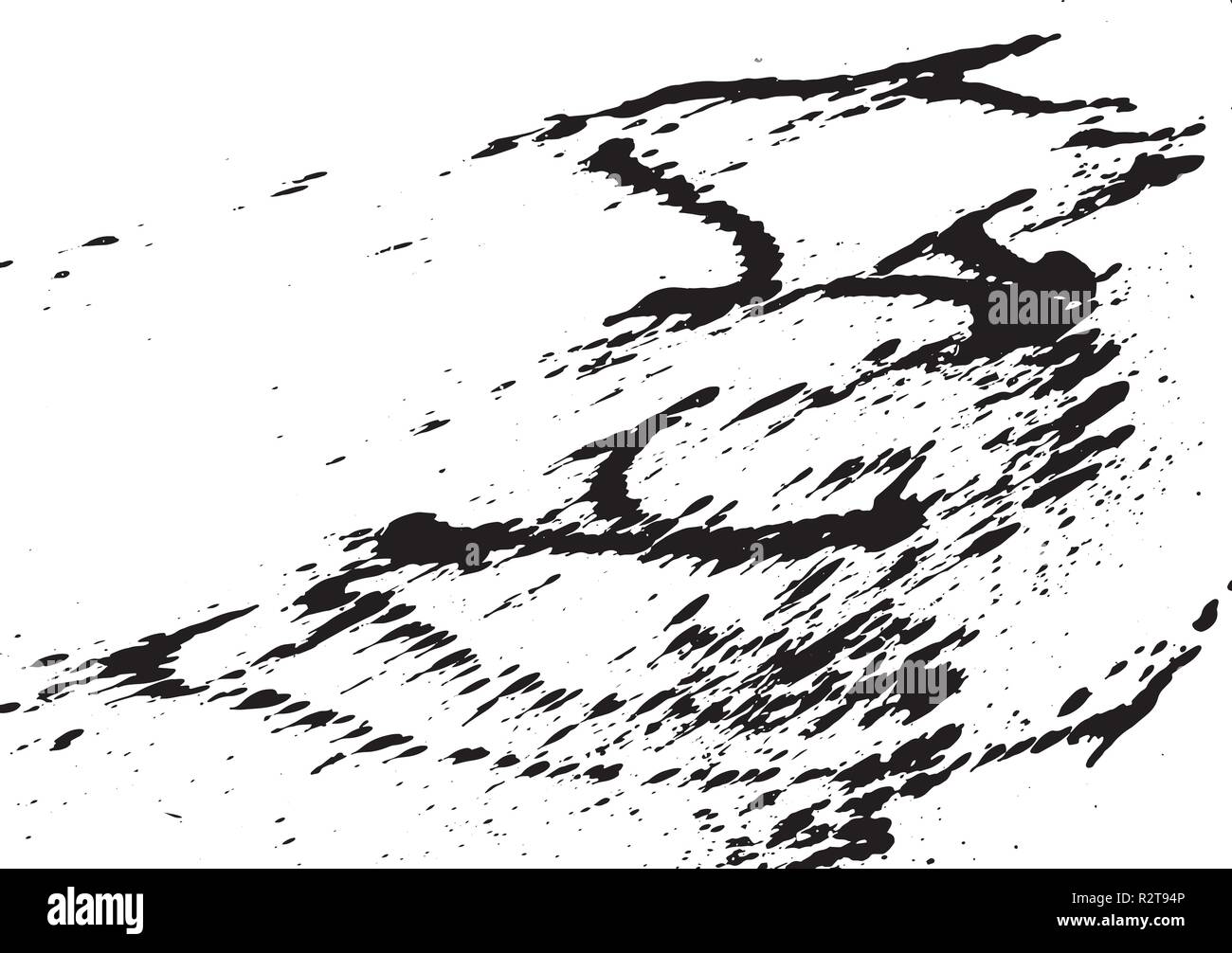 Ink grunge drops texture. Black hand drawn splashes and stains on white ...