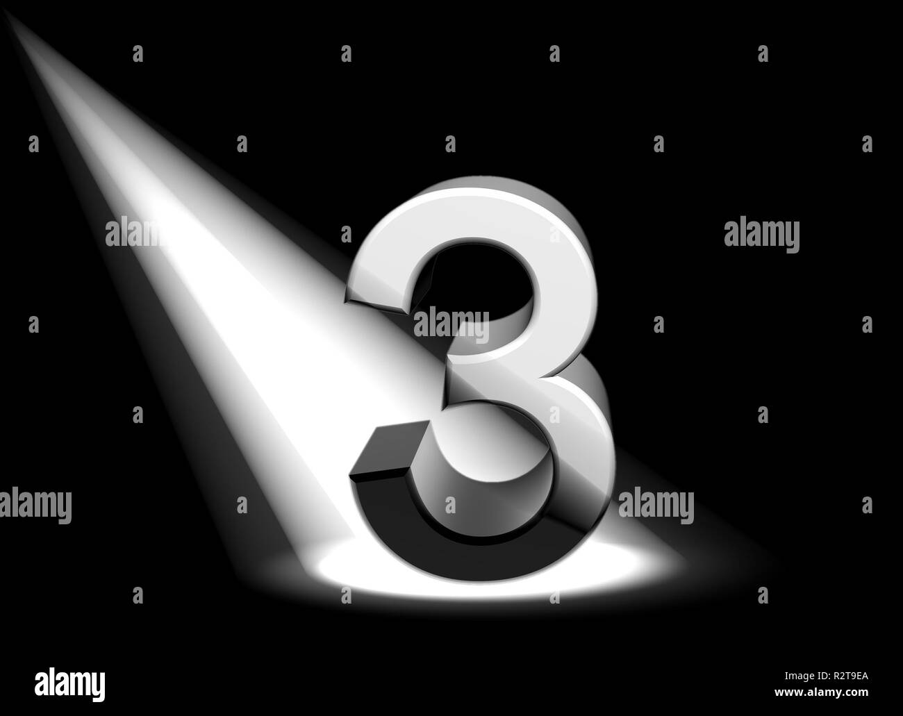 number in spotlight Stock Photo - Alamy