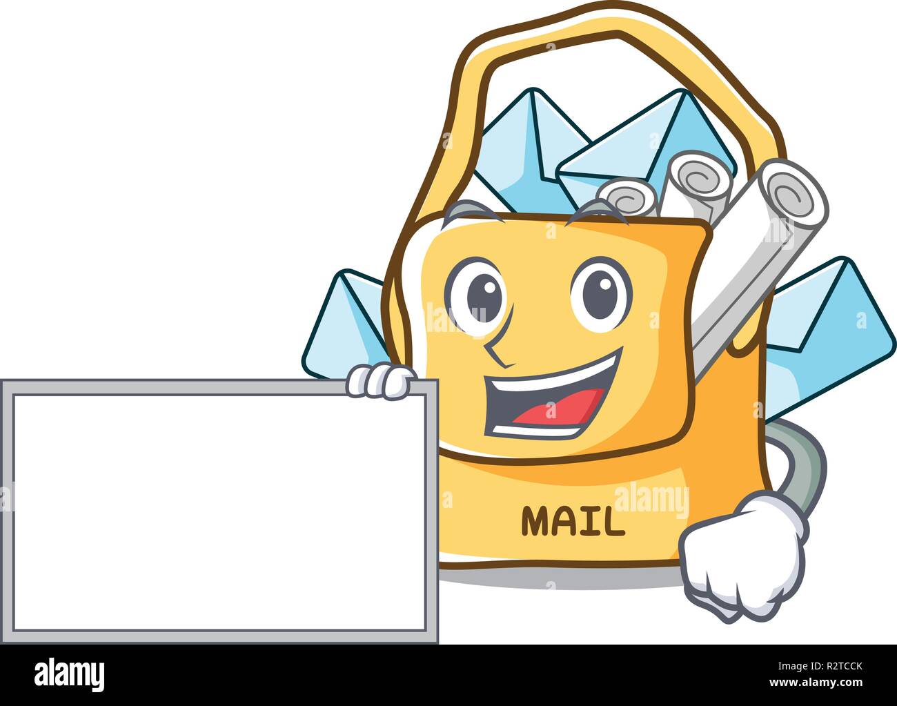 With board bag sack fill in cartoon mail Stock Vector Image & Art - Alamy