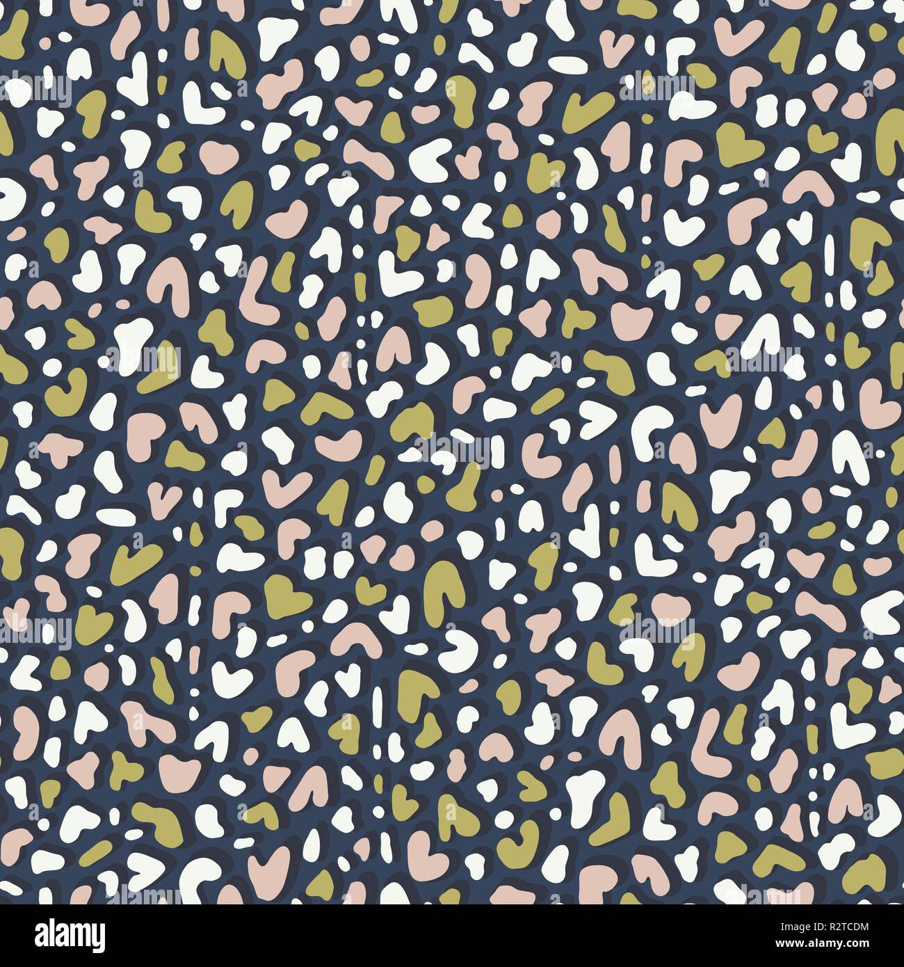 Abstract Hand-drawn Animal Skin Vector Seamless Pattern. Organic ...