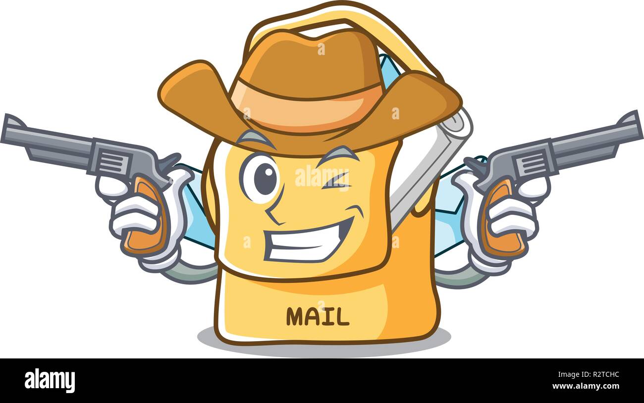Cowboy bag sack fill in cartoon mail Stock Vector Image & Art - Alamy