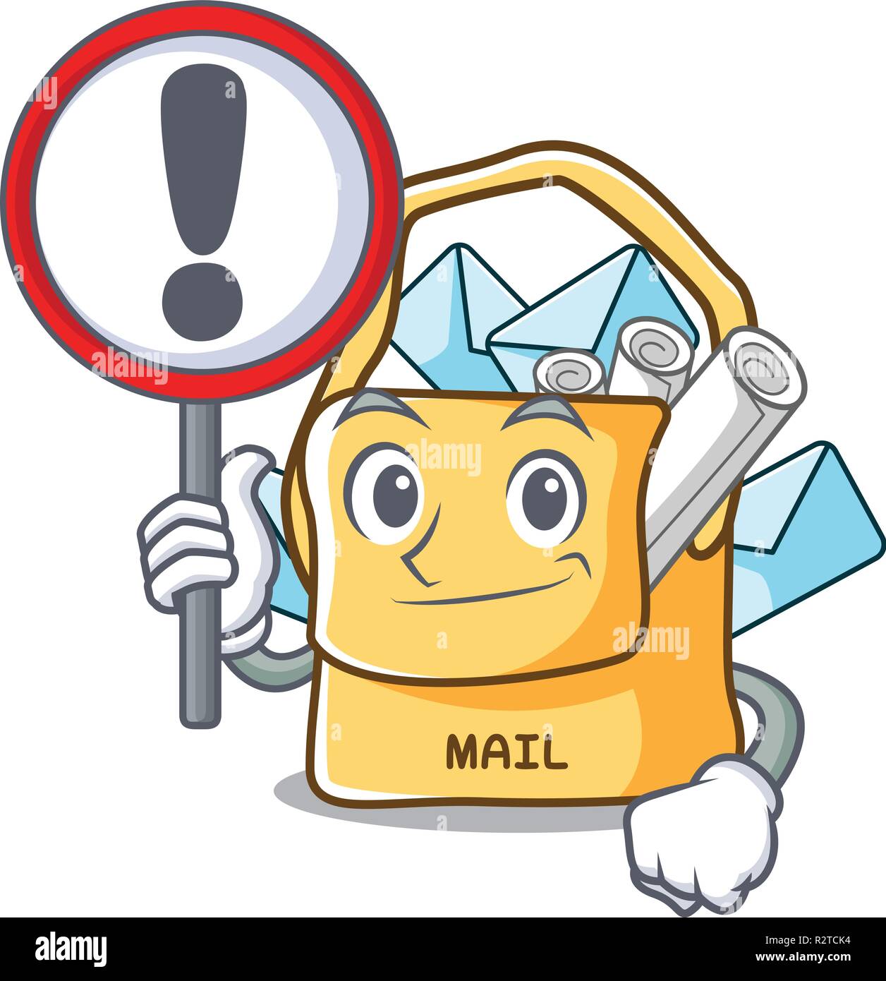 With sign bag sack fill in cartoon mail Stock Vector Image & Art - Alamy