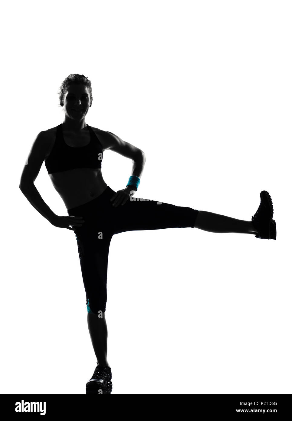 Woman bus exercise Cut Out Stock Images & Pictures - Alamy