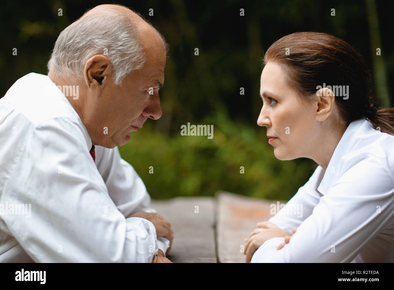 Women colleagues couple sits office hi-res stock photography and images ...