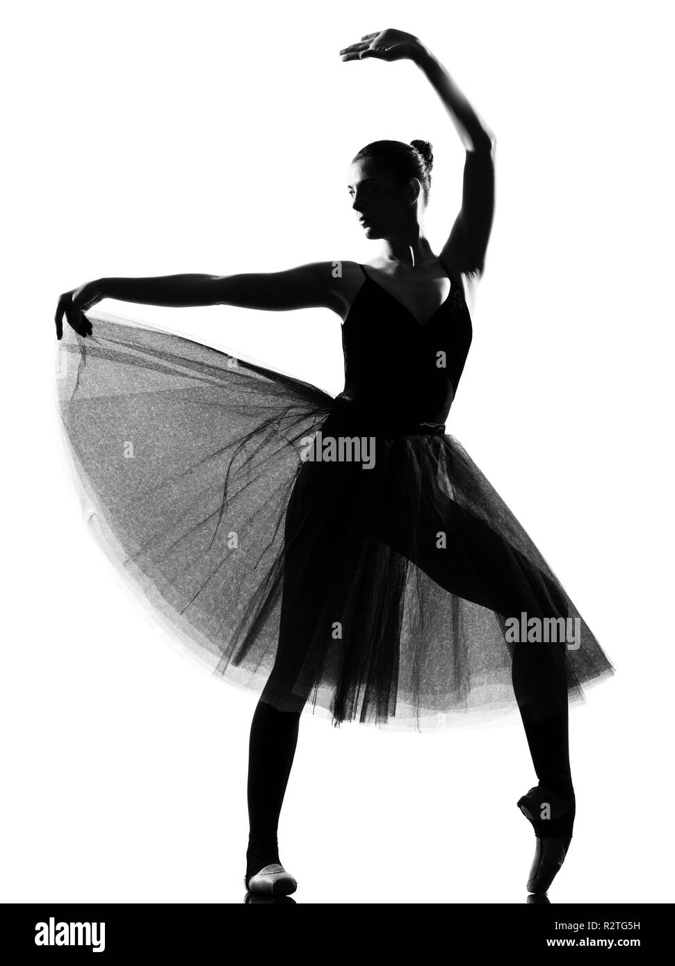 Ballet dancer en pointe silhouette hi-res stock photography and images ...