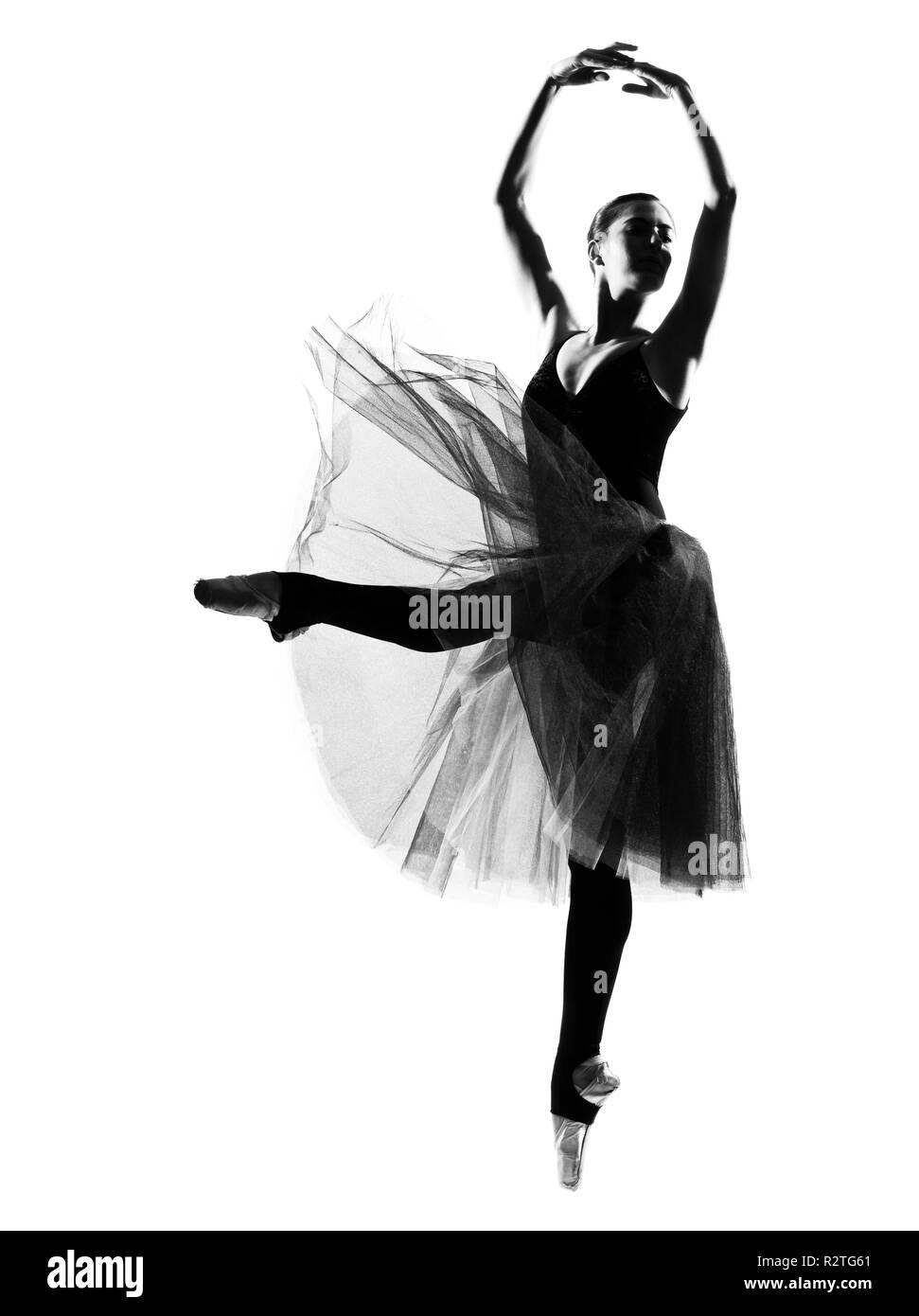Young ballerina arabesque Black and White Stock Photos & Images - Alamy