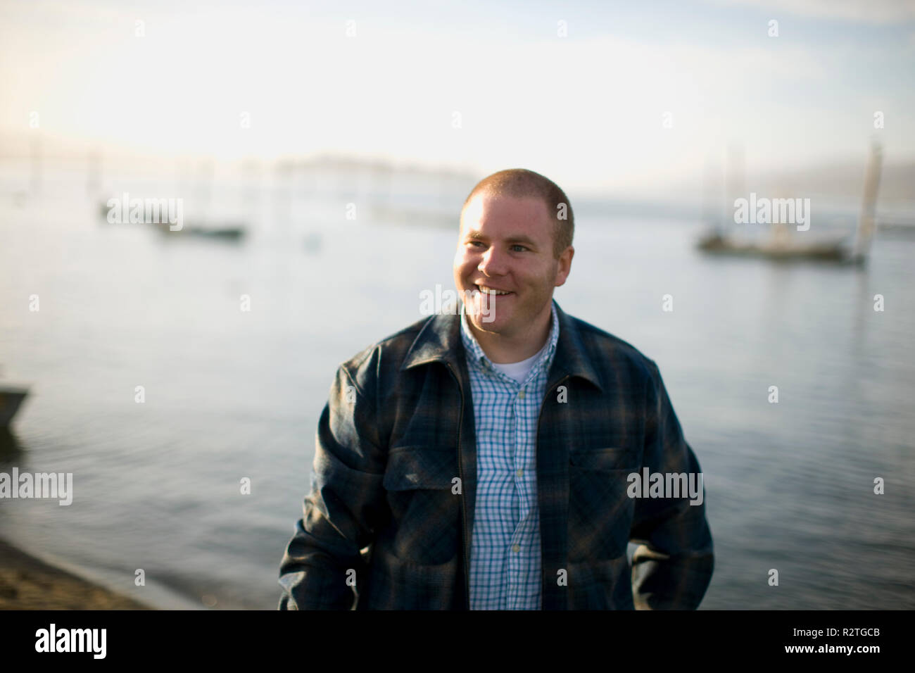 Smiling caucasian male adult hi-res stock photography and images - Alamy