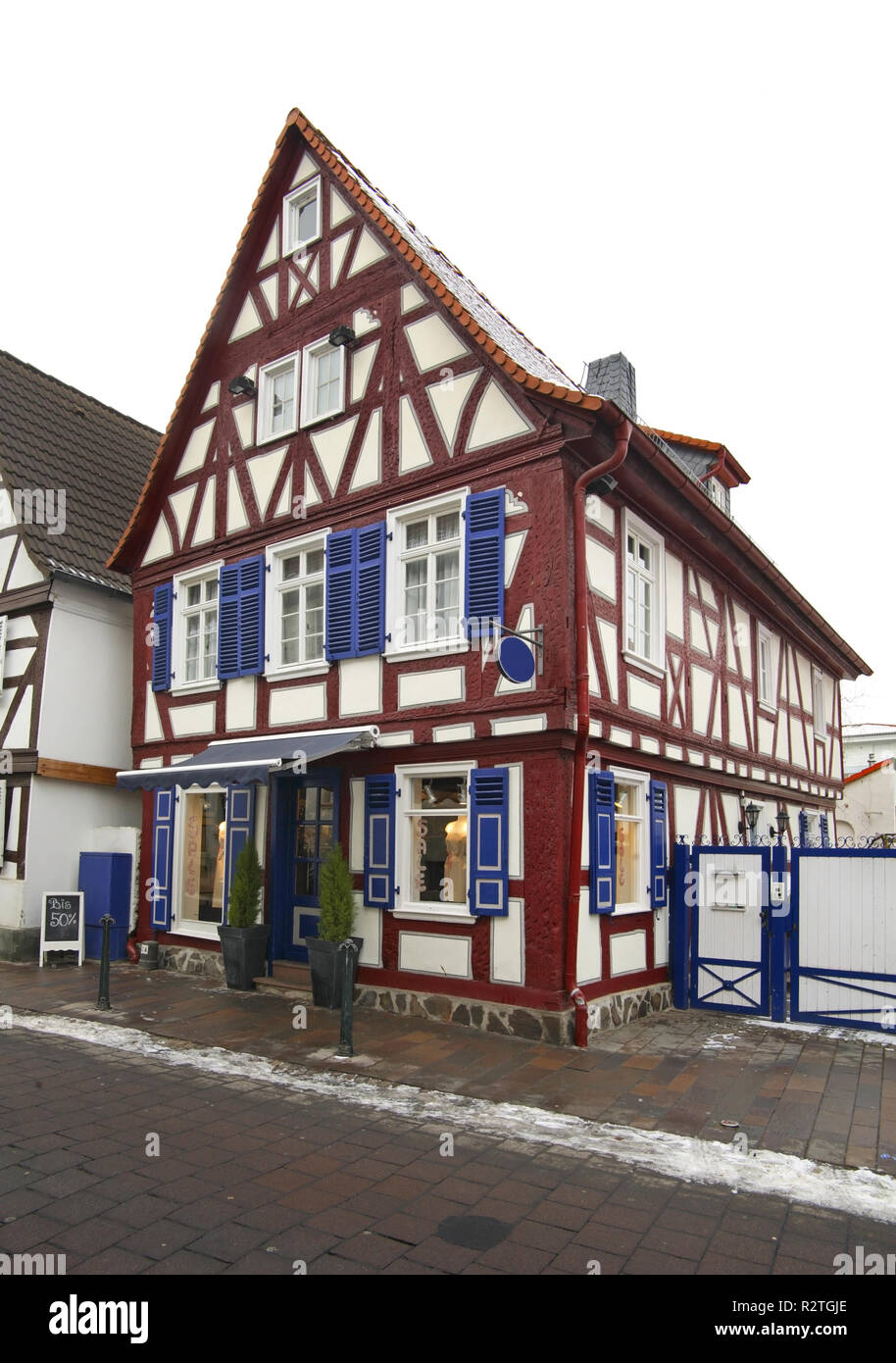 Old street in Bad Vilbel. Germany Stock Photo - Alamy