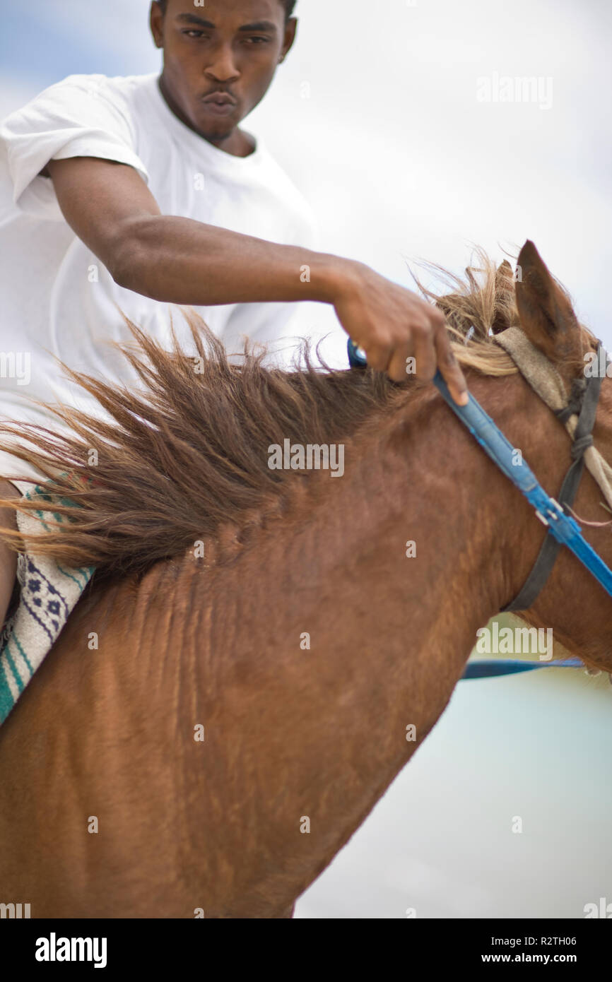 Boy And Guy On Horse