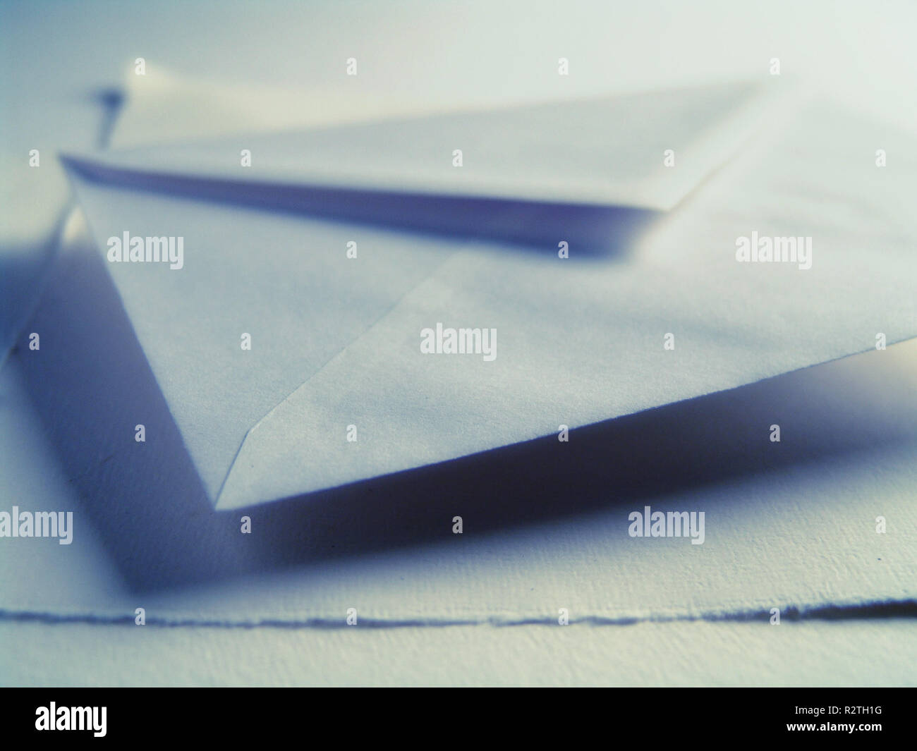 envelope - blue yellow Stock Photo - Alamy