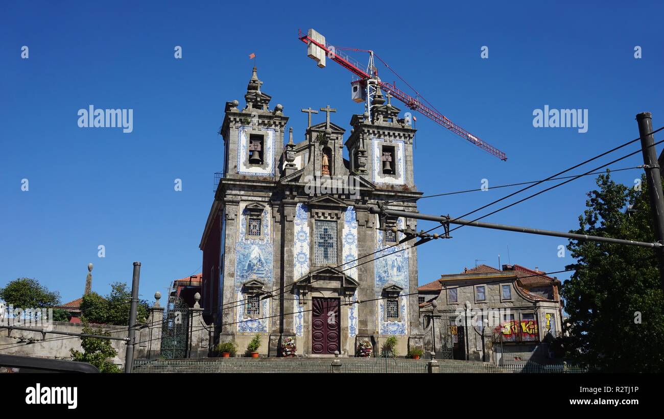 famous town porto in portugal with traditional buildings Stock Photo ...