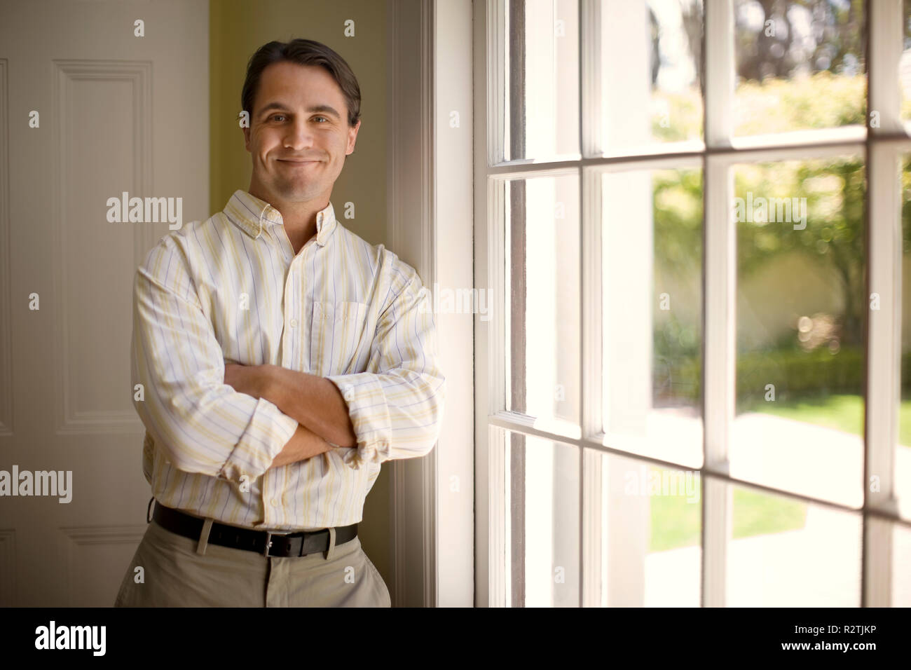 Portrait of a happy middle aged man Stock Photo - Alamy