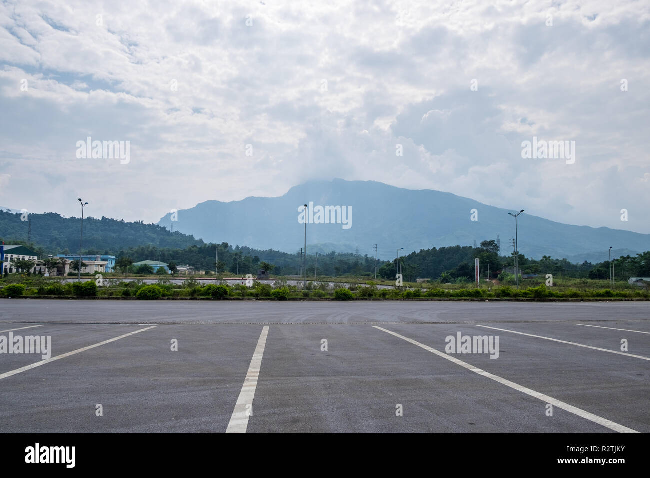 Aerial view of Sapa, Vietnam. Sapa is one of the must-visit locations ...