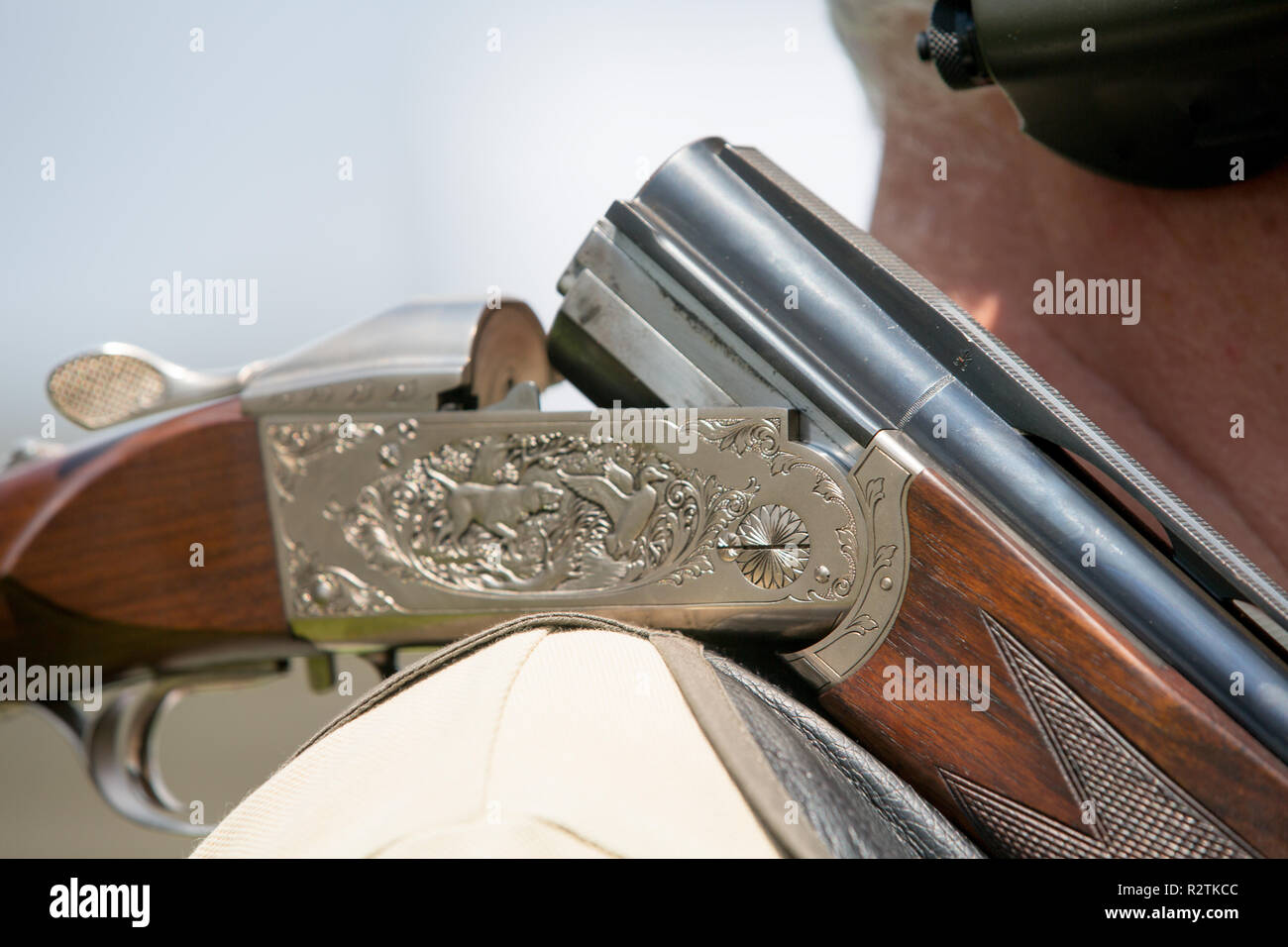 Man double barrel Stock Photo - Alamy