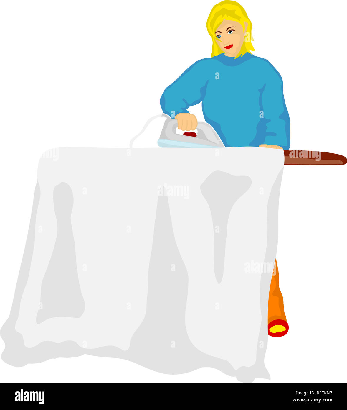 Cartoon woman ironing hi-res stock photography and images - Alamy