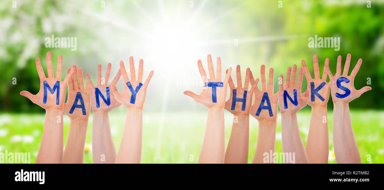 Many thanks hi-res stock photography and images - Alamy