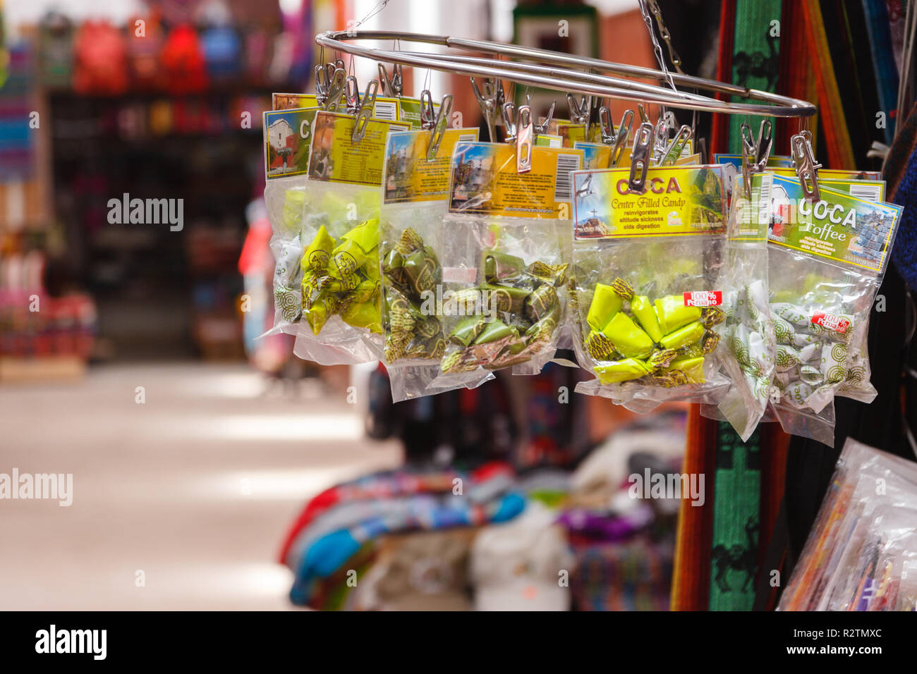 Peru Coca Candy, sweets derived from coca leaves for sale Stock Photo ...