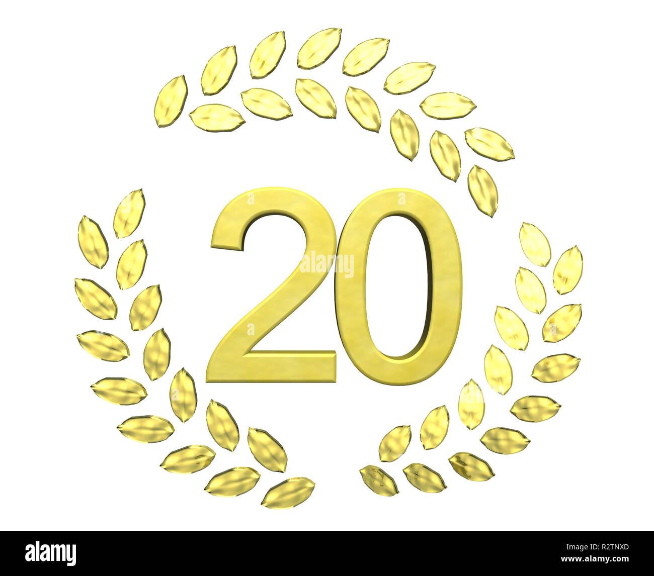 number in laurel wreath Stock Photo - Alamy