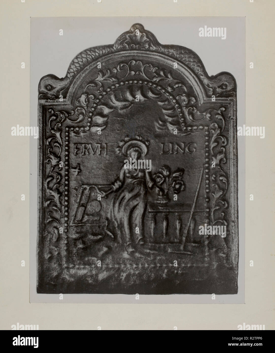 Pa. German Fireback. Dated: c. 1942. Dimensions: overall: 33.8 x 25.3 ...