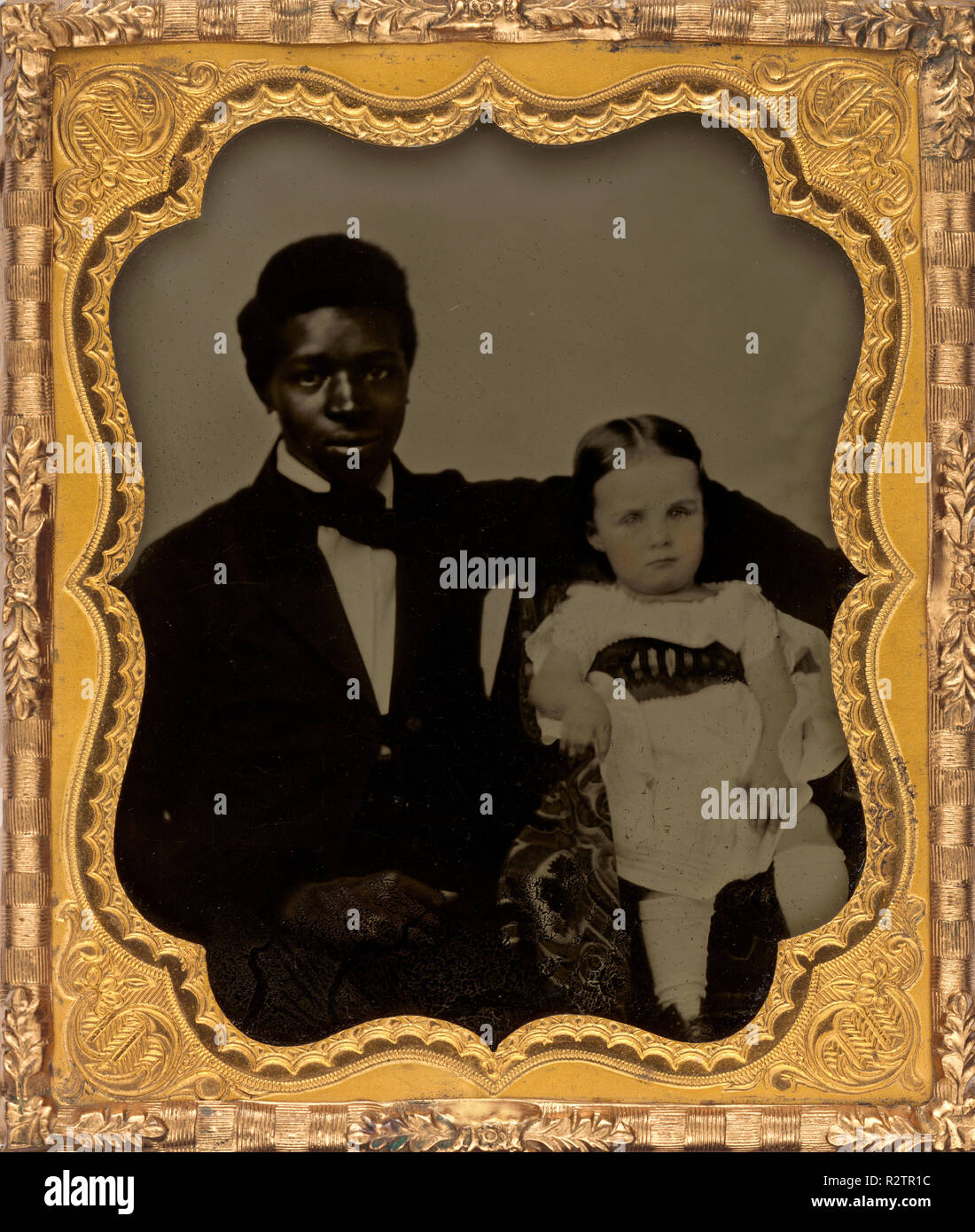 Portrait of a Man with Child. Dated: 1850s. Dimensions: plate: 8.26 x 6 ...
