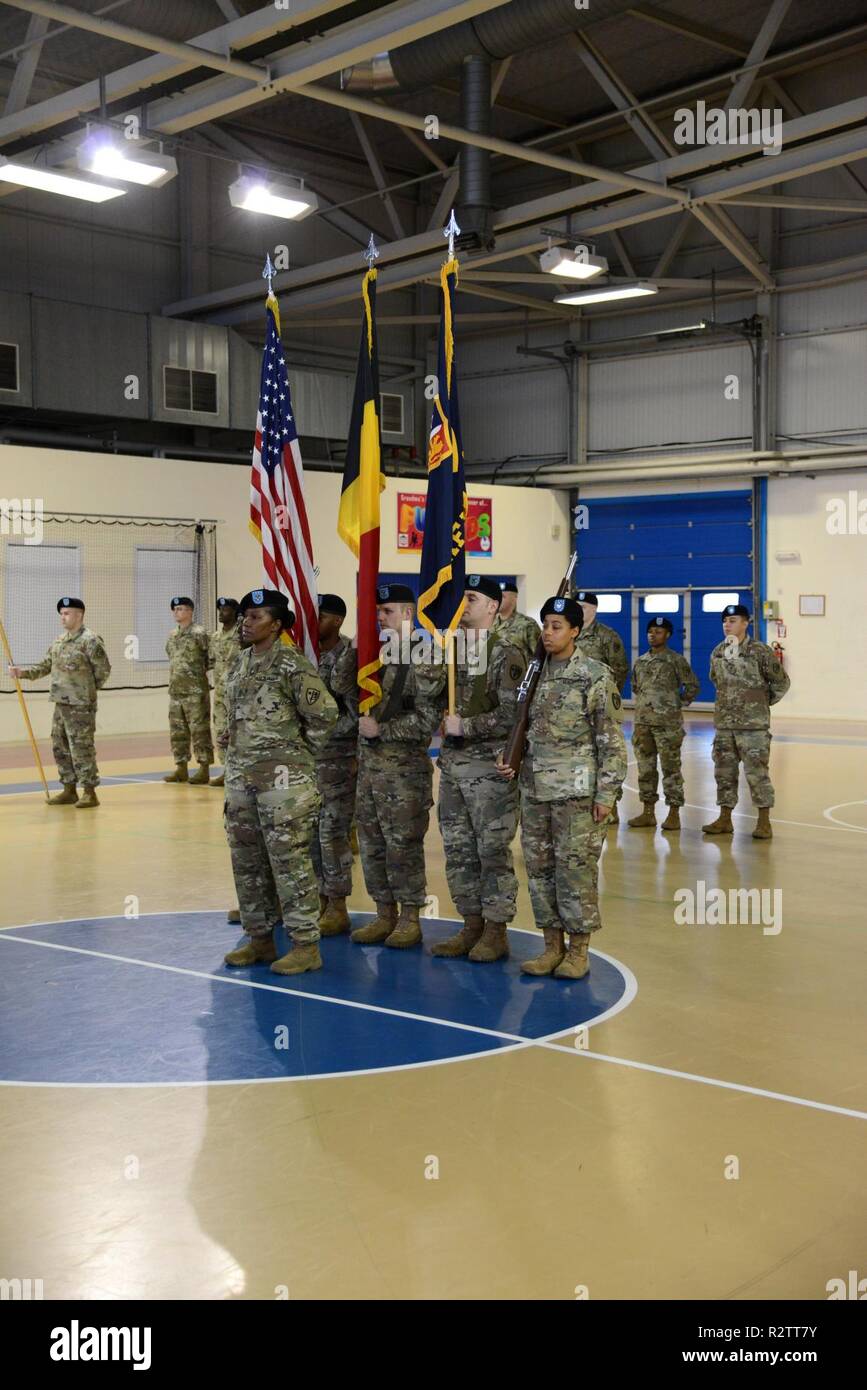 U.S. Army Command Sgt. Maj. Delonica K. Boyce (outgoing), leads the ...