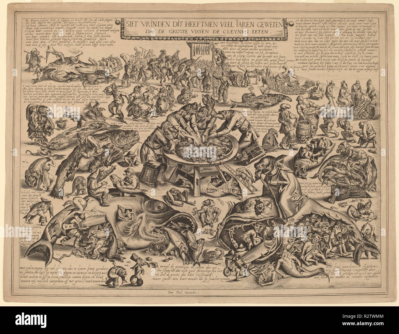 The Big Fish Eat the Little Fish. Medium: engraving. Museum: National ...