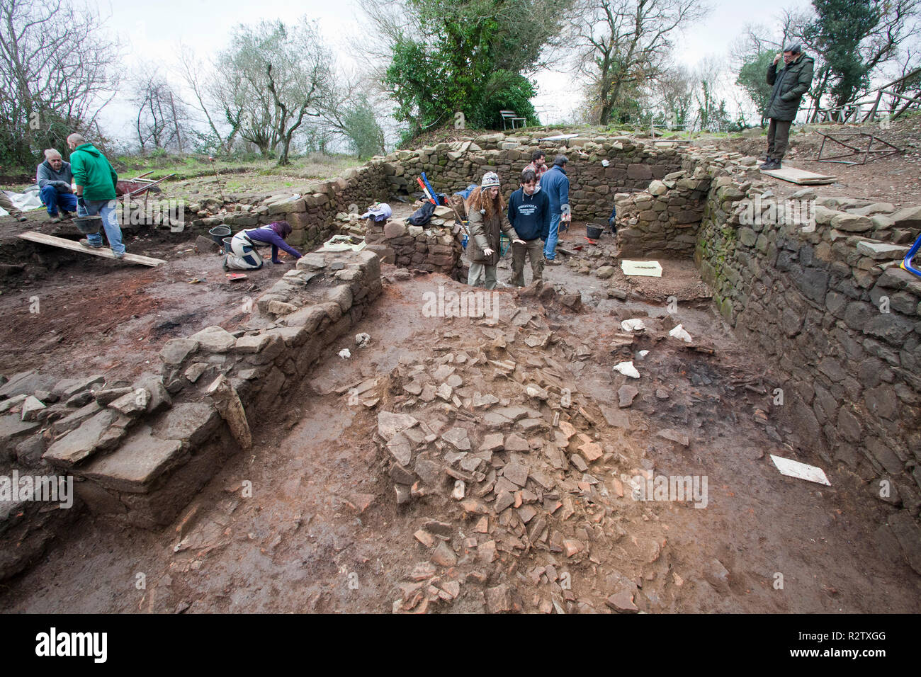 europe, italy, tuscany, vetulonia, etruscan ruins, location poggiarello ...