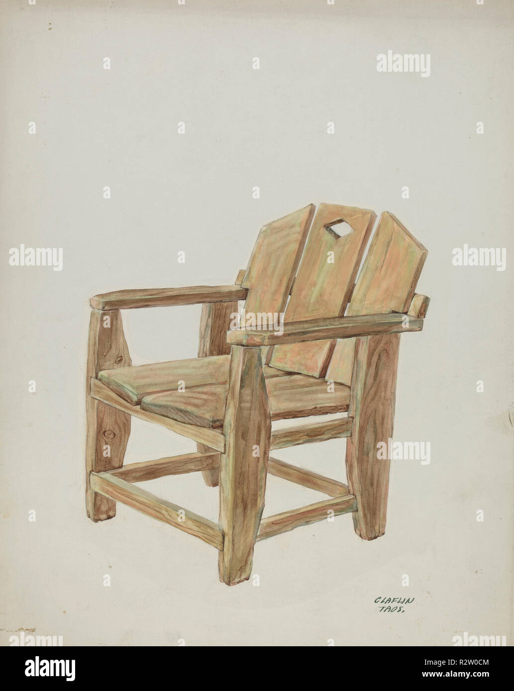 Chair. Dated: c. 1938. Dimensions: overall: 37 x 24.3 cm (14 9/16 x 9 9 ...