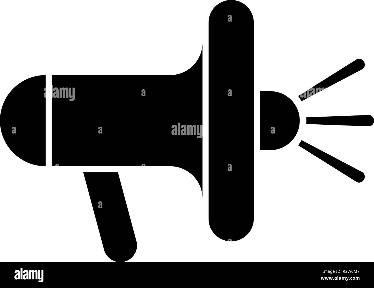 Loudspeaker megaphone icon black color vector I flat style simple image ...