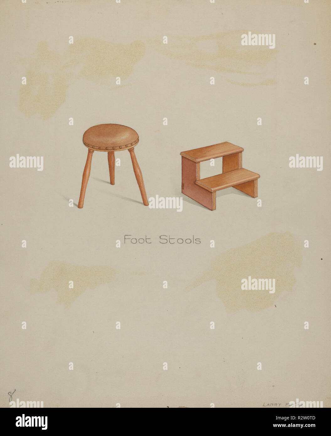 Shaker Stools. Dated: 1935/1942. Dimensions: overall: 27.9 x 23 cm (11 ...