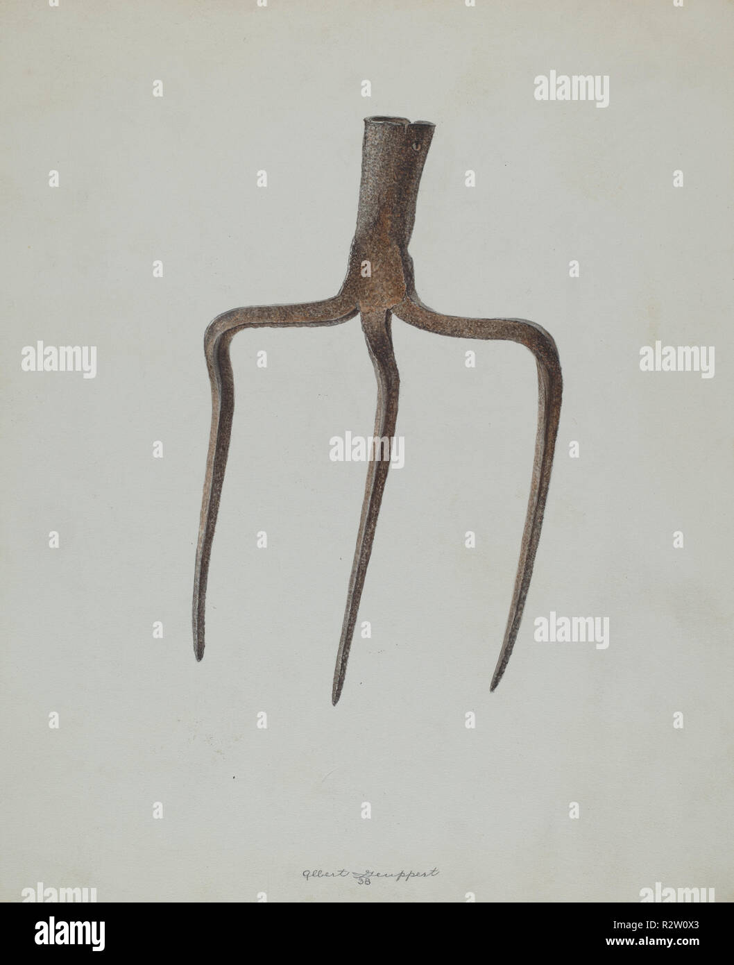 Hay Fork. Dated: 1938. Dimensions: overall: 37.9 x 23 cm (14 15/16 x 9 ...