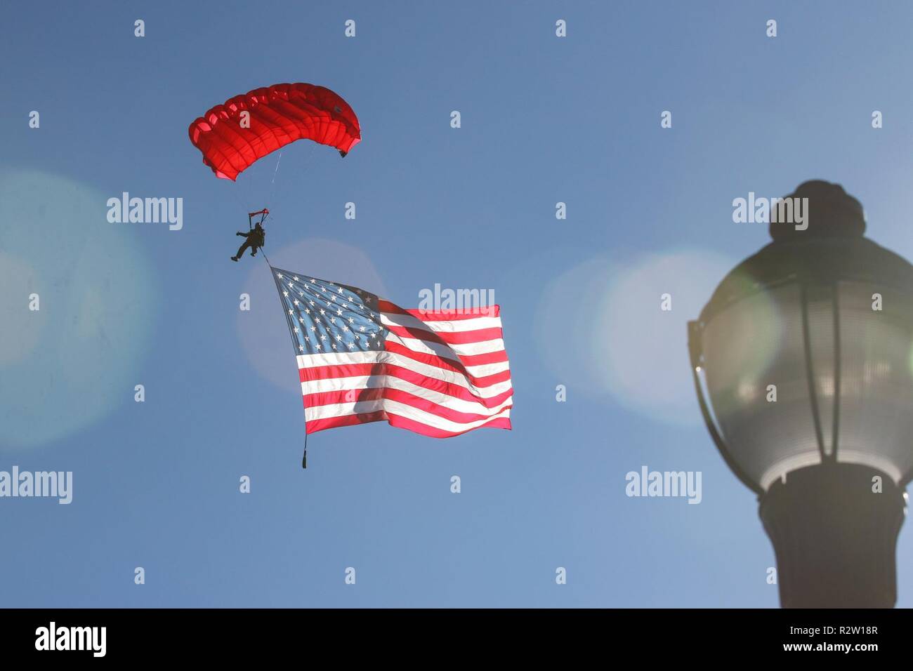 A Skydiving Angel with the Children of Fallen Heroes descends from the ...