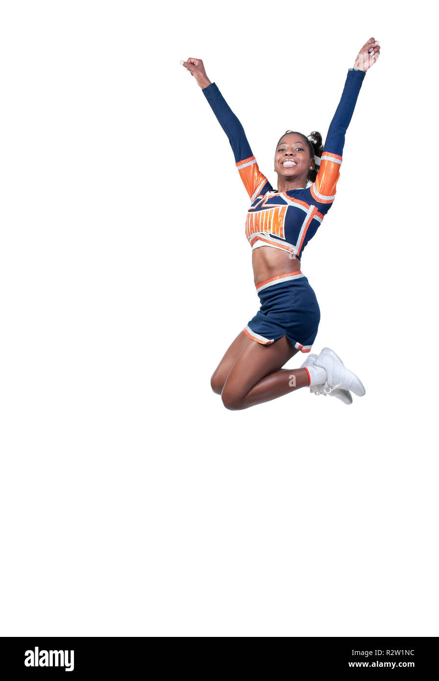Black high school cheerleader hi-res stock photography and images - Alamy