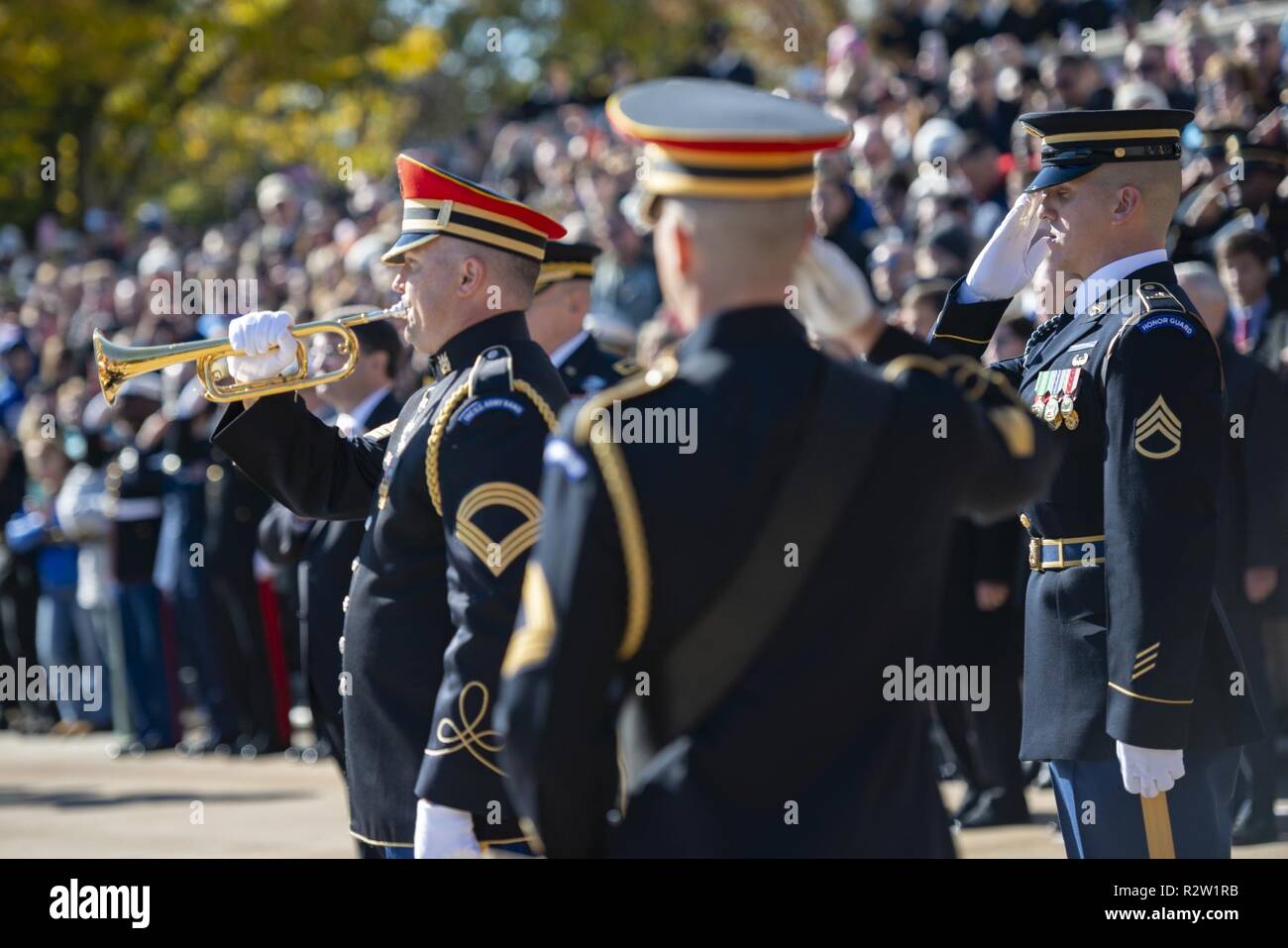 A bugler from The U.S. Army Band, "Pershing's Own", sounds "Taps ...