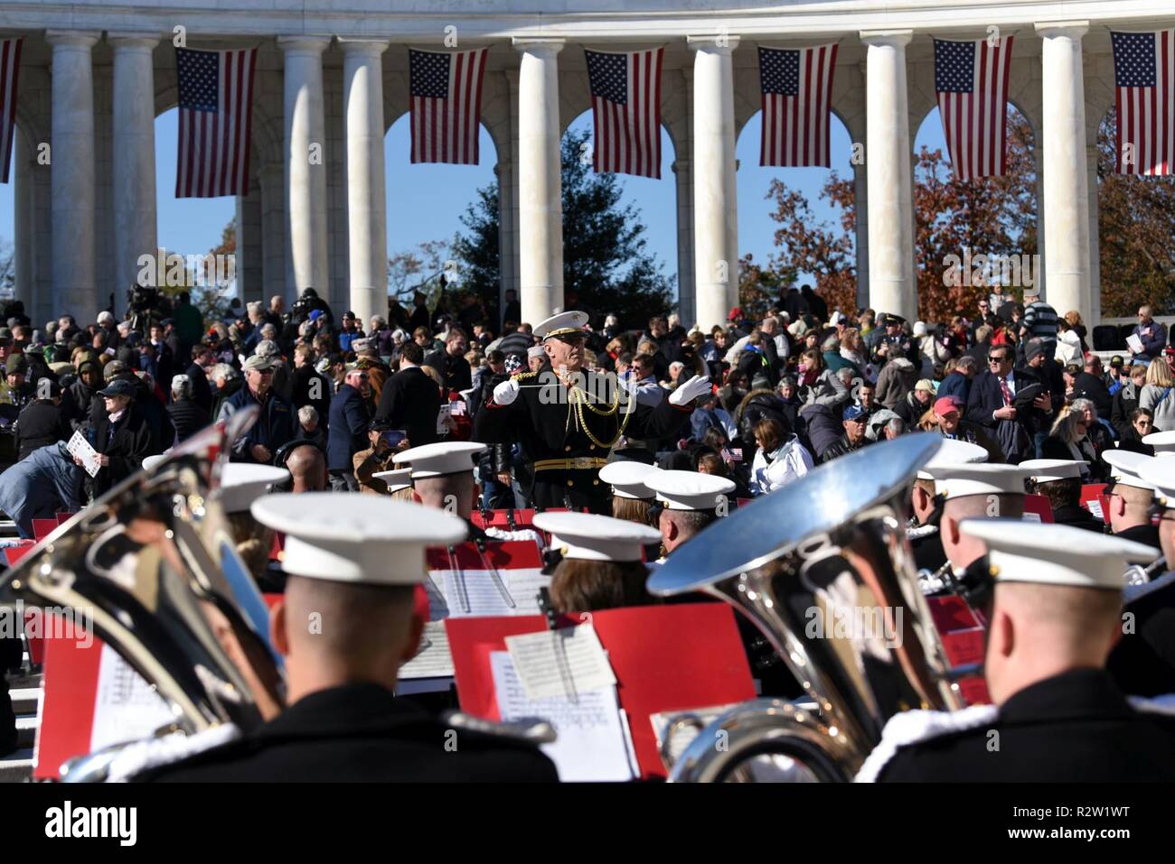 The United States Marine Corps Band performs at the National Veterans ...