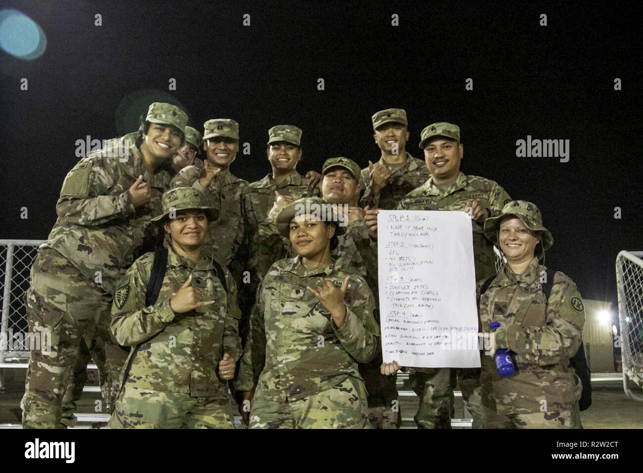 Soldiers of the 300th Sustainment Brigade displaying their goals ...