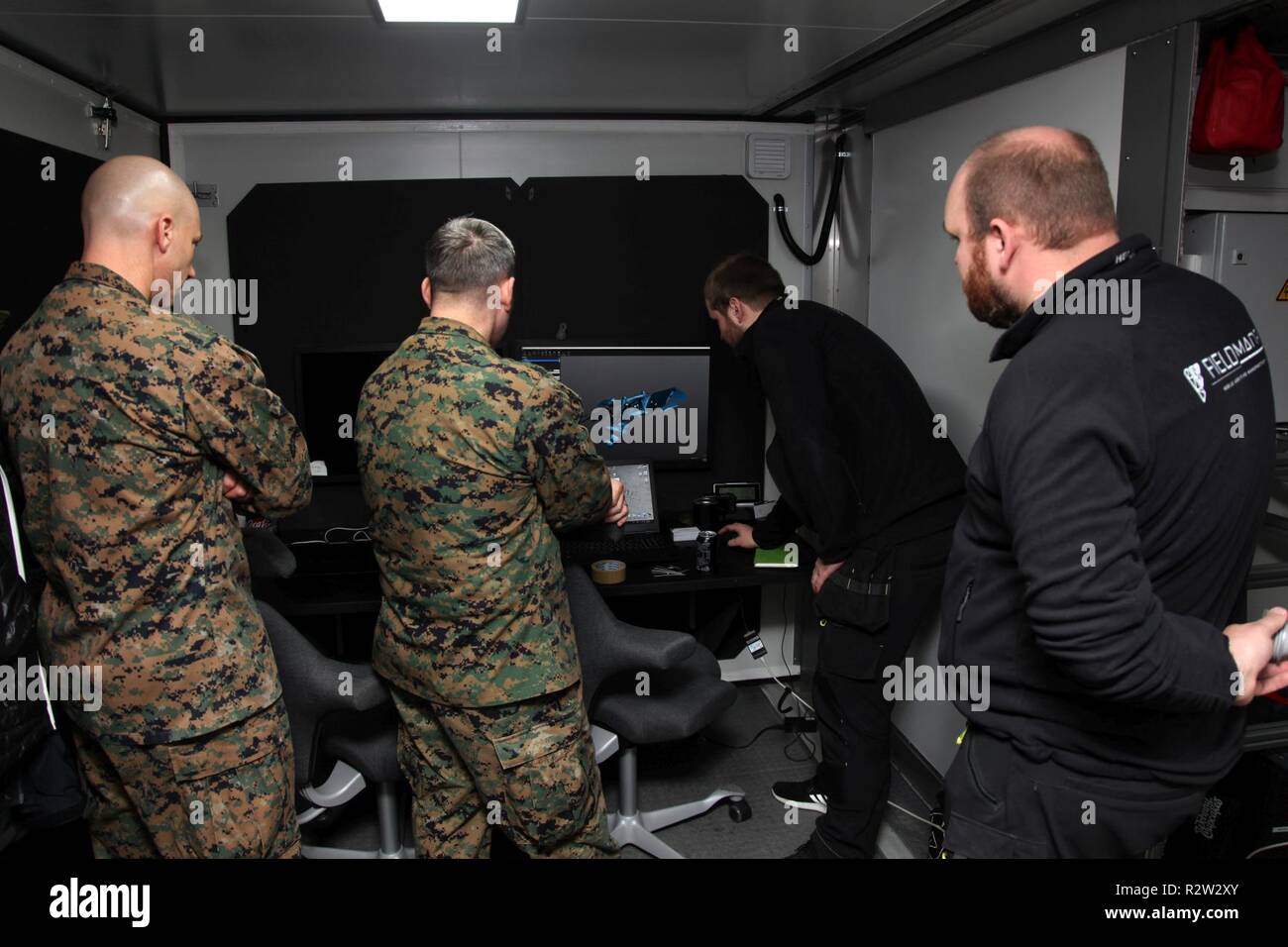 A Norwegian field service representative with the Norwegian military ...